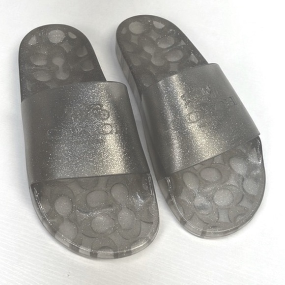 Coach | Shoes | Coach Ulyssa Logo Transparent Slides | Poshmark